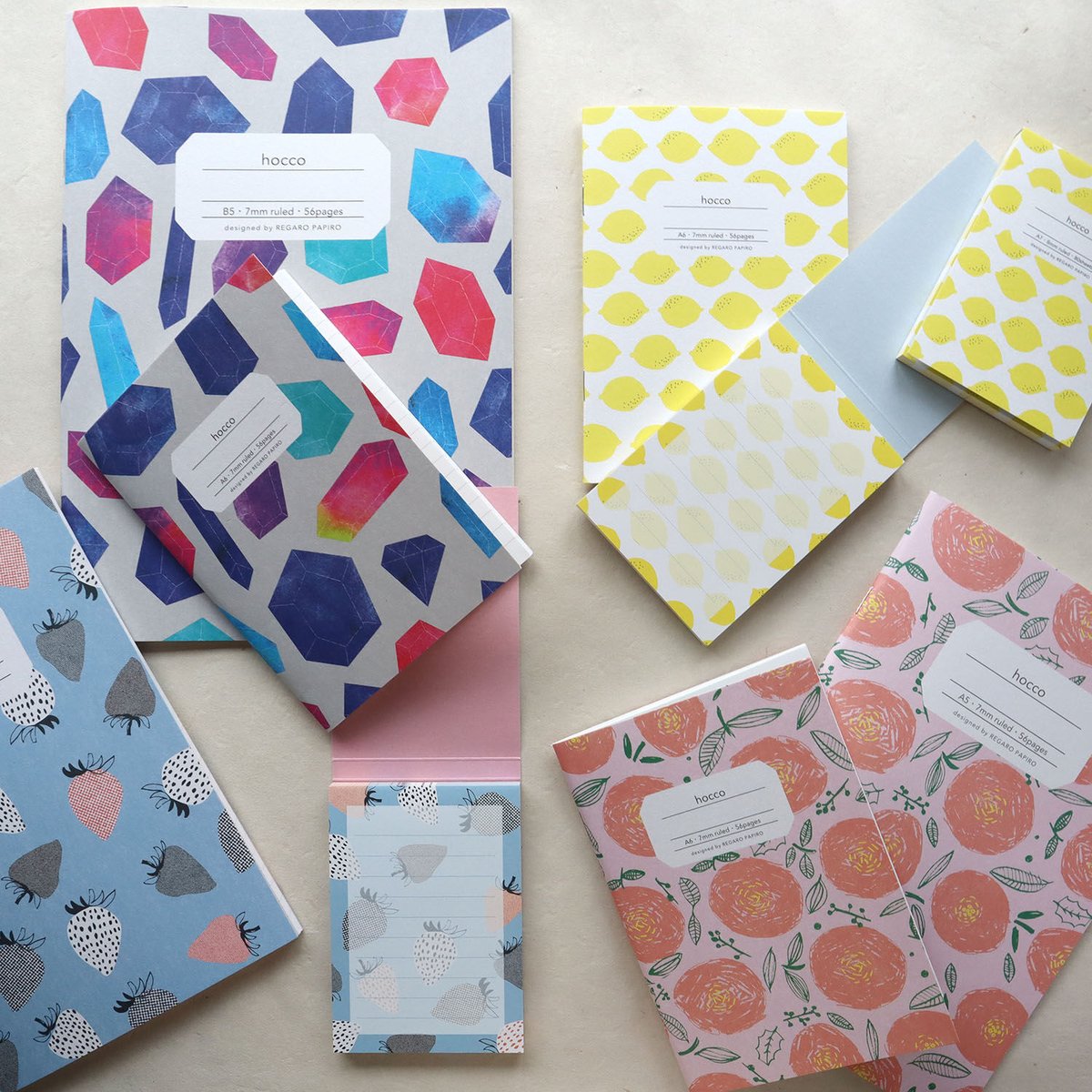 【日本ノートコラボ】ノート／メモ帳 丸花シリーズ | any.paper by REGARO...