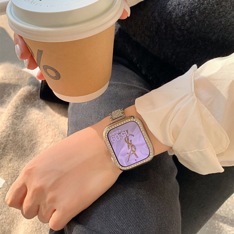 N056】「バンド+カバー2点set」apple watch バンド キラキラ N056】「バンド+カバー2点set」apple watch バンド キラキラ