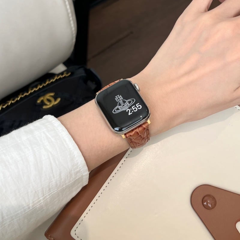N638】apple watch series 10 バンド 革 クロコダイル アップル N638】apple watch series 10 バンド 革 クロコダイル アップル