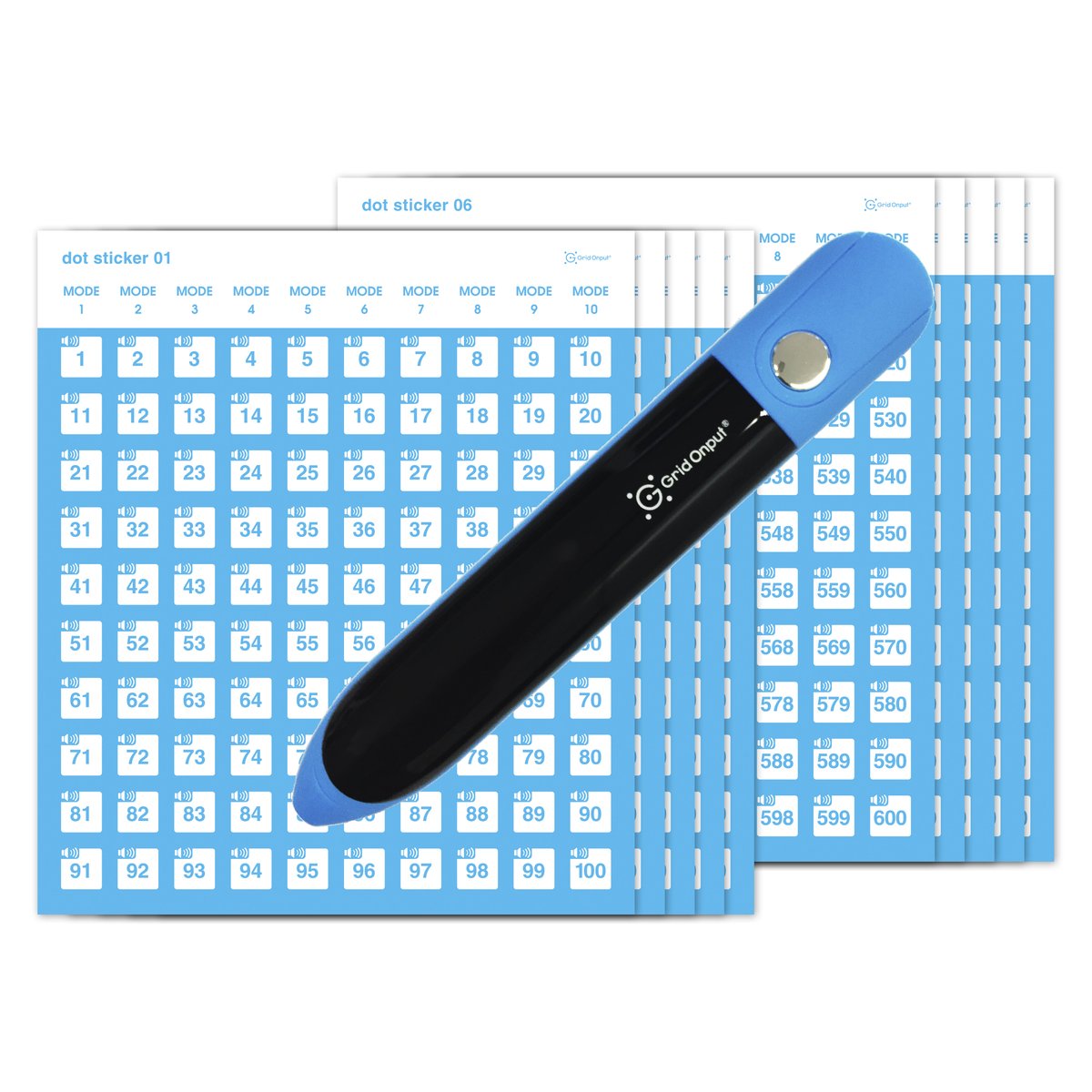 dot sticker (1-1000) + ドットコードリーダーセット | 音声ペン・タッチ...