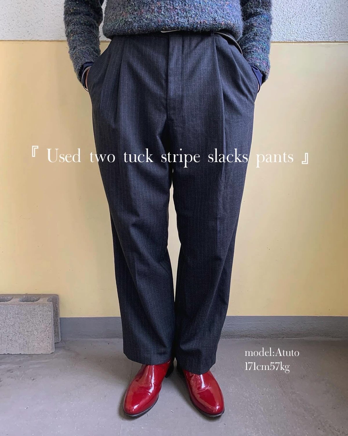 Used/ユーズド『two tuck slacks pants』 | SUNQGO