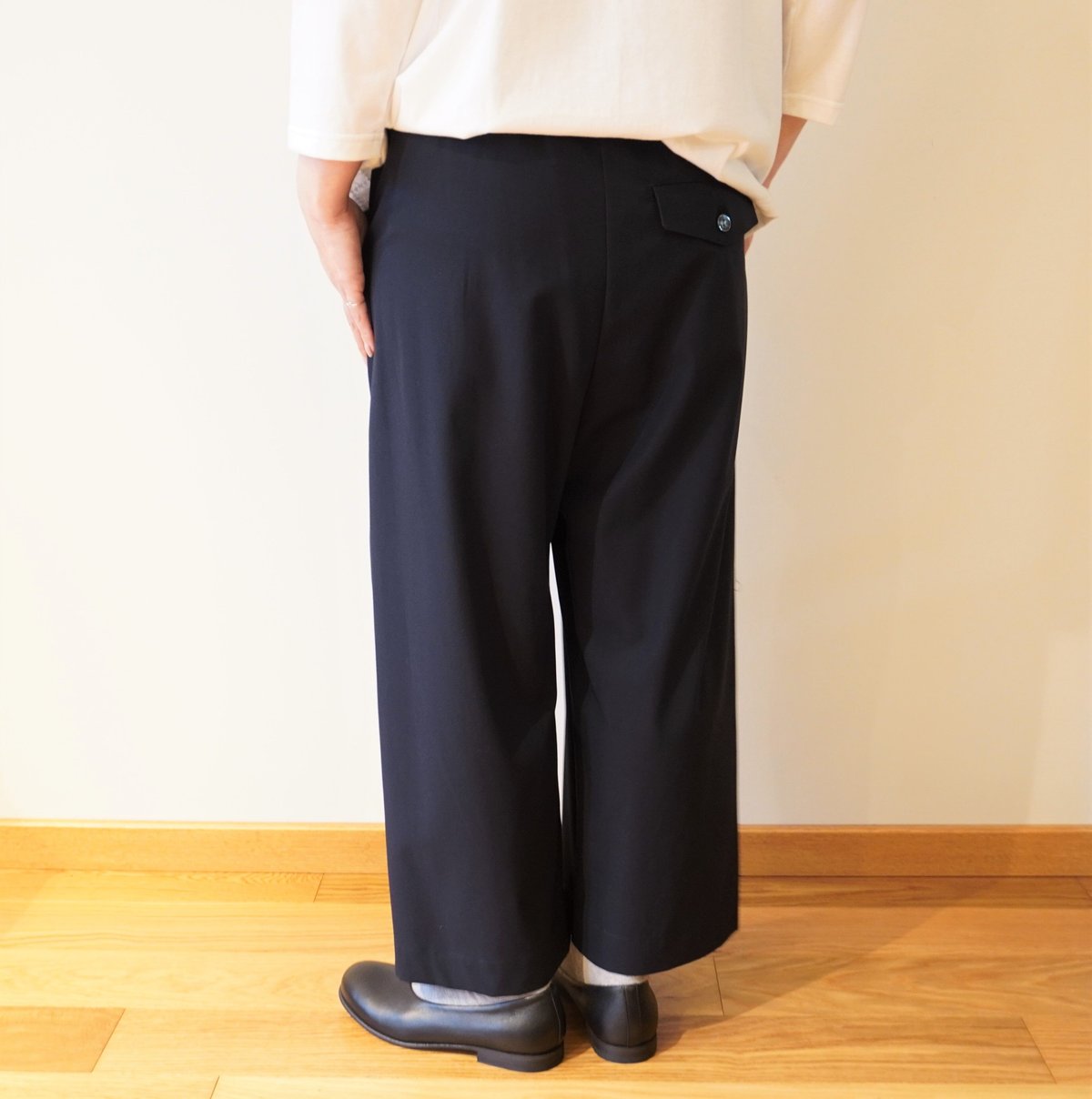 ギャバジンタックパンツ ハイテンションポンチライト ドレープタック