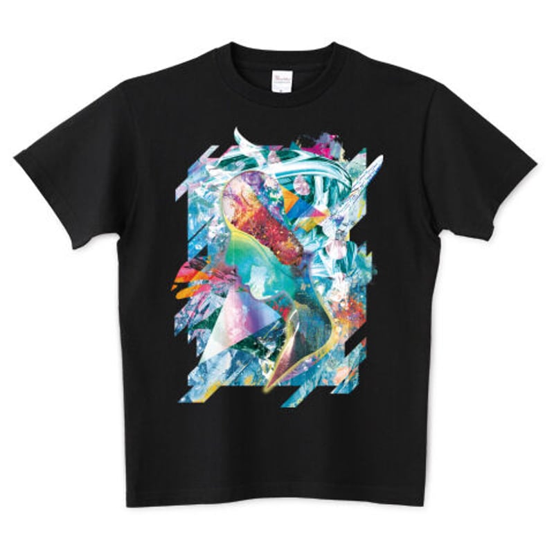 グラフィックアート黒Tシャツ「VISION」 | MessagE グラフィックアート黒Tシャツ「VISION」 | MessagE