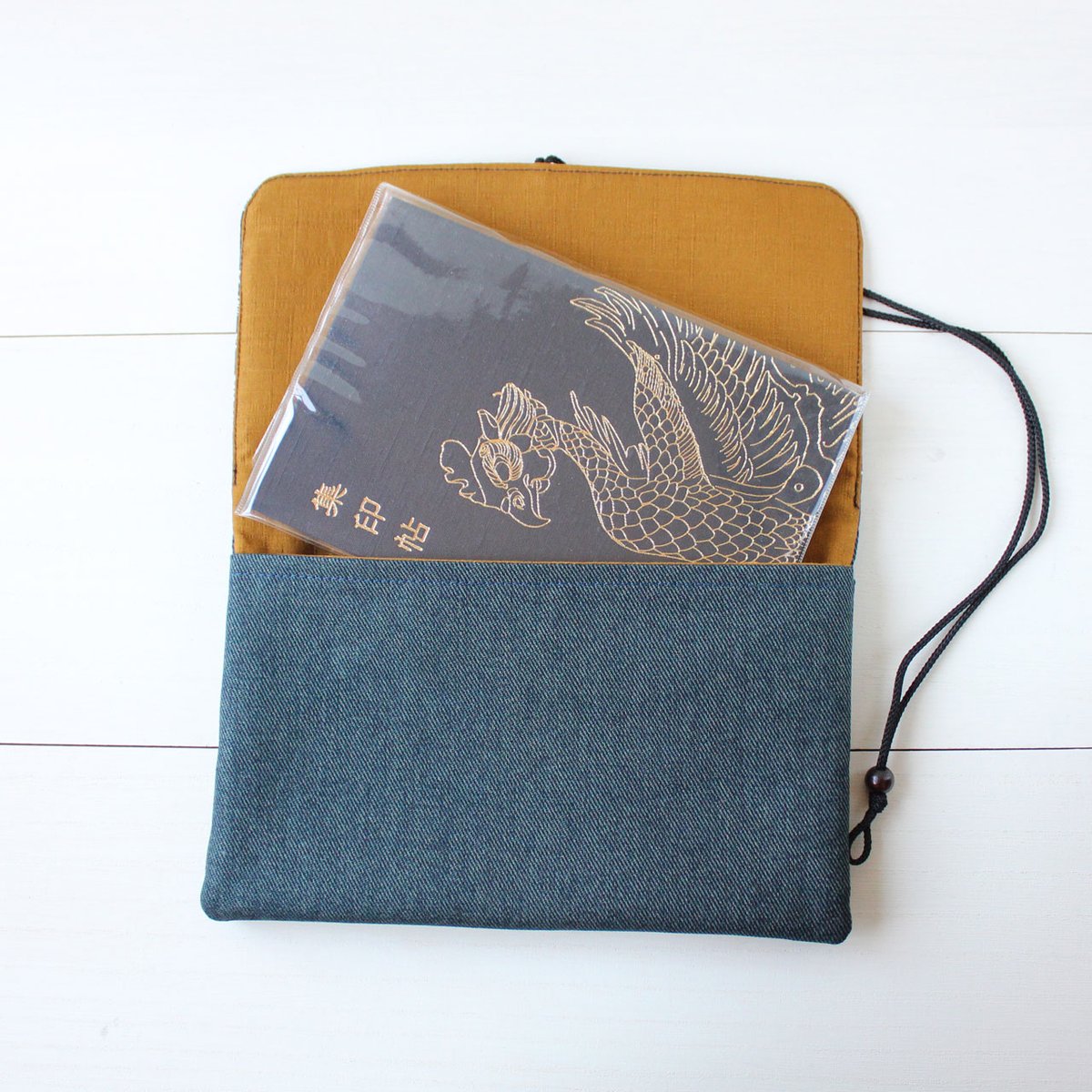 御朱印帳ケース 11 えんぎものゴールド （P18-11) | アウンパンダ オンライン本店