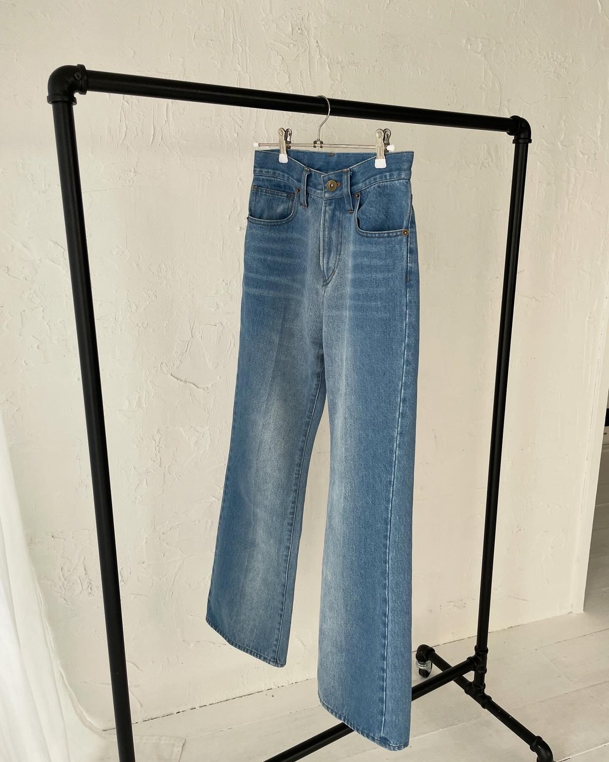 High waist flare denim pants/light blue | Ermé High waist flare denim pants/light blue | Ermé