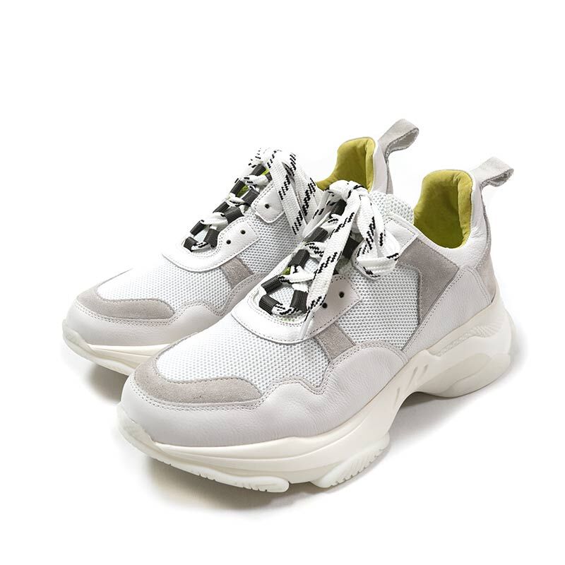 MANA マナ 596052 White ダッドスニーカー ボリュームソール MANA マナ 596052 White ダッドスニーカー ボリュームソール