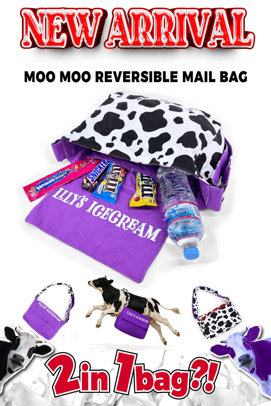 MOO MOO REVERSIBLE MAIL BAG | LILY'S ICECREAM®︎...