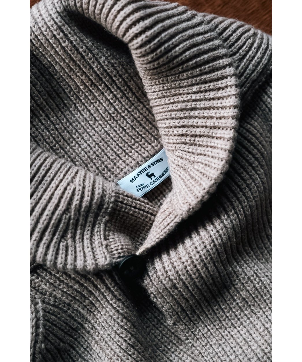 MAATEE&SONS Ex. CASHMERE SHAWL COLLAR CARDIGAN MAATEE&SONS Ex. CASHMERE SHAWL COLLAR CARDIGAN