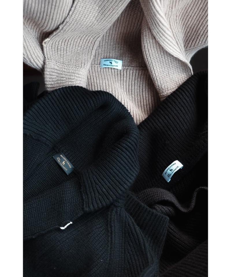 MAATEE&SONS Ex. CASHMERE SHAWL COLLAR CARDIGAN MAATEE&SONS Ex. CASHMERE SHAWL COLLAR CARDIGAN