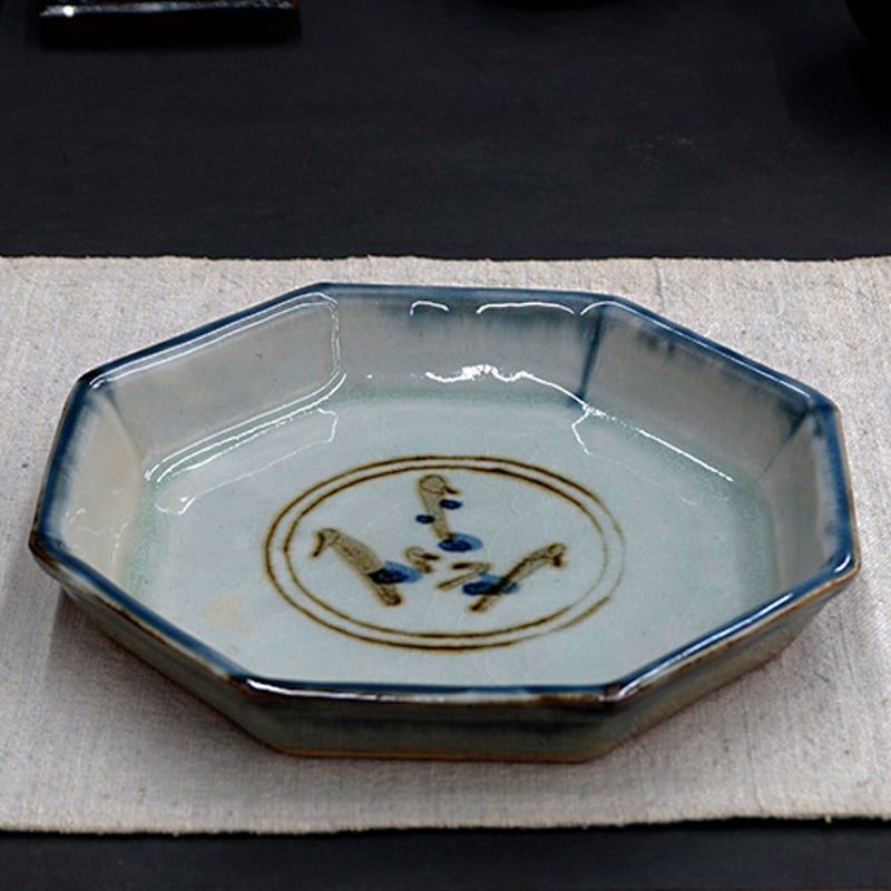 和食器 布志名焼 袖師窯 八角 大皿 20cm つゆ草 | うつわの店 和食器 布志名焼 袖師窯 八角 大皿 20cm つゆ草 | うつわの店