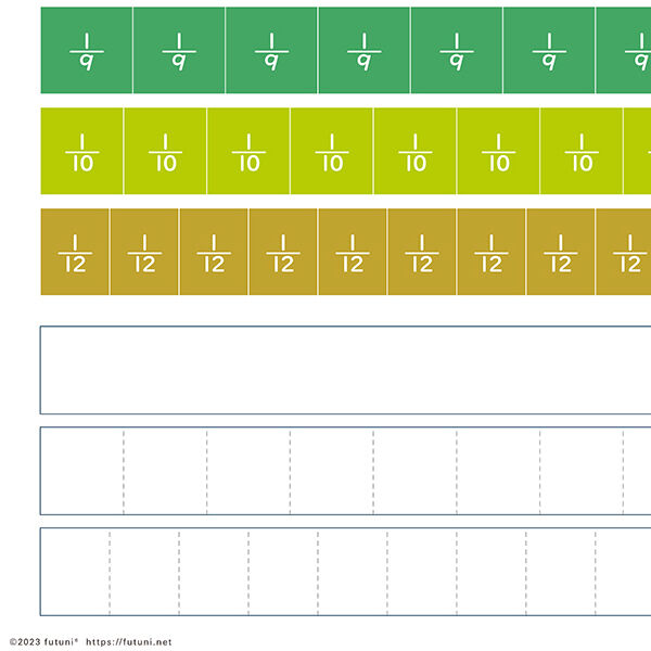 分数の補助教具を手作りする テンプレート・棒 | futuni