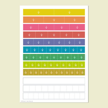 分数の補助教具を手作りする テンプレート・棒 | futuni