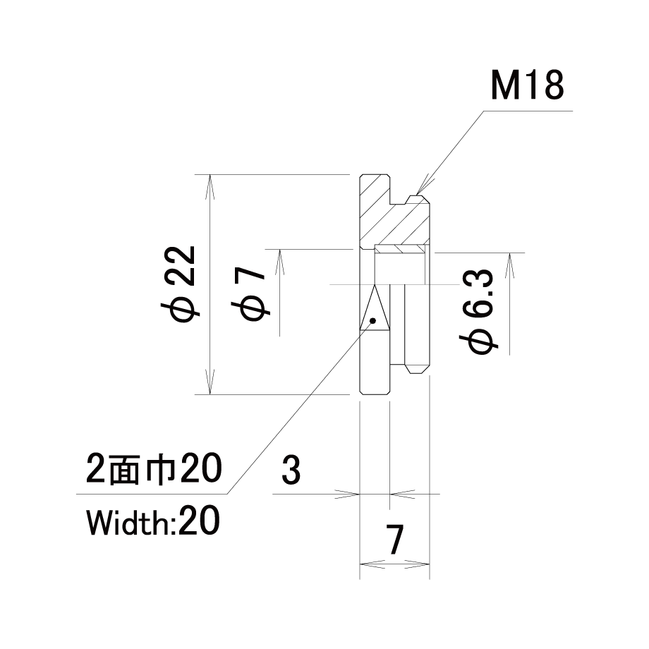 ボルト付けKCFうすチップ PBL-KUT6-M18-C | SMK Online Shop
