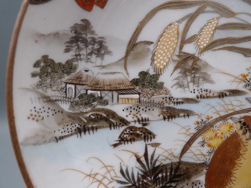 明治時代 嶙仙作 九谷焼 うずら小皿 | 昔縁 明治時代 嶙仙作 九谷焼 うずら小皿 | 昔縁