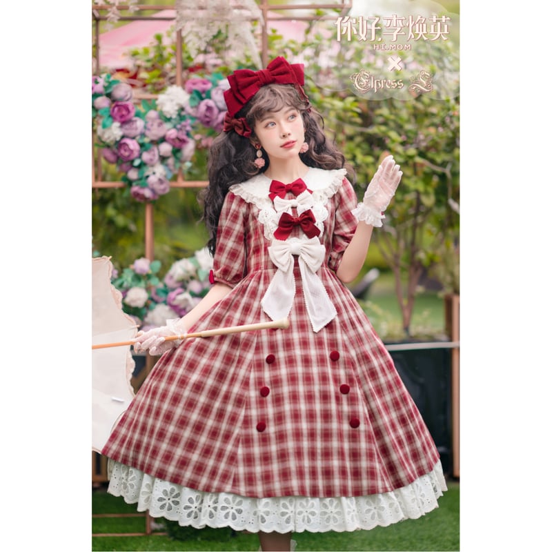 Mlle Marguerite ワンピース 赤チェック/select | tulle Mlle Marguerite ワンピース 赤チェック/select | tulle