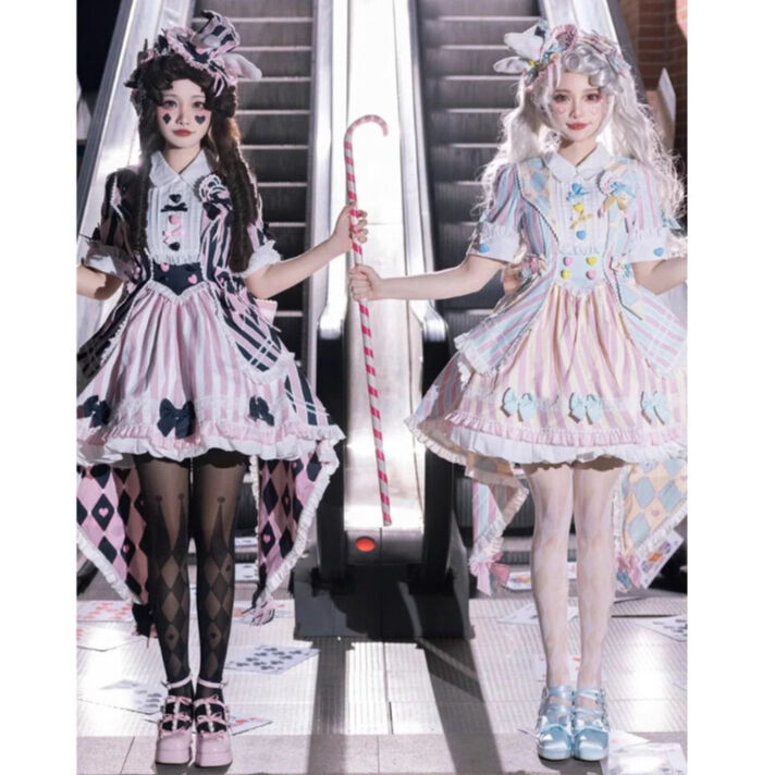 Circus Stripe ドレス ブラック×ピンク/select | tulle Circus Stripe ドレス ブラック×ピンク/select | tulle