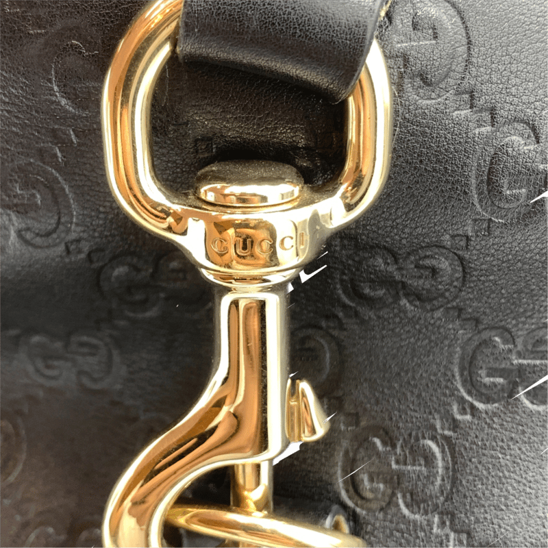 GUCCI グッチ GGシマ トートバッグ ブラック レザー 153029 GUCCI グッチ GGシマ トートバッグ ブラック レザー 153029