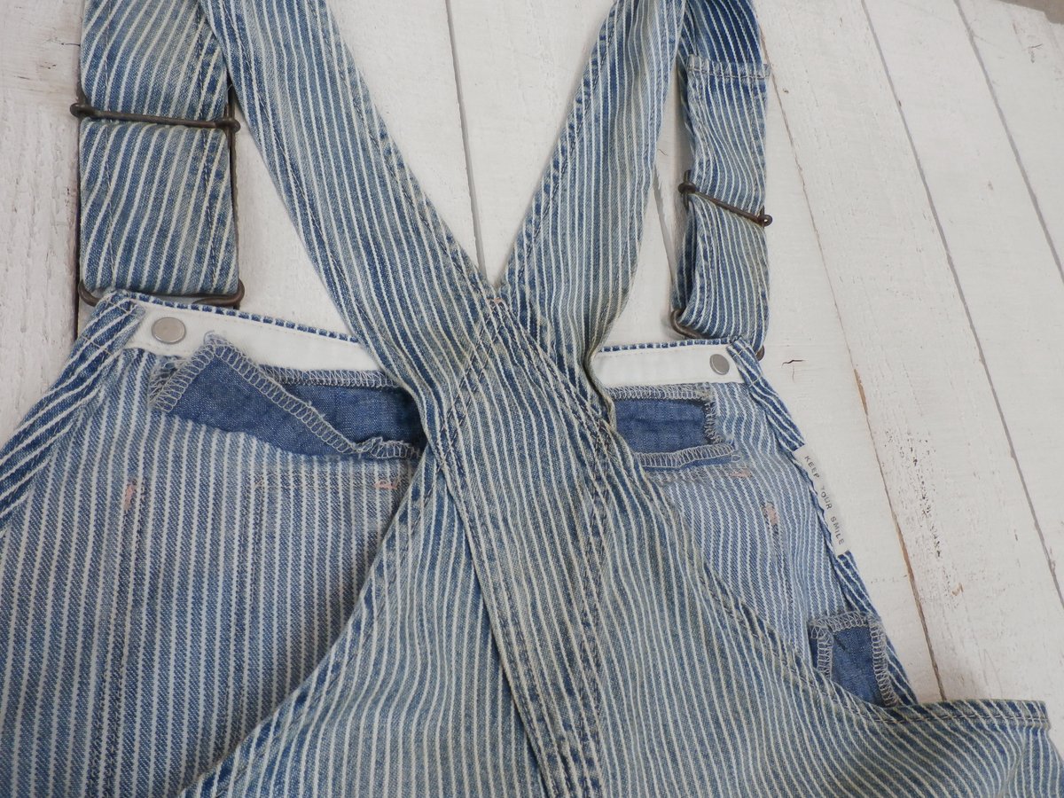 DENIM DUNGAREE/ヒッコリーリメイク オーバーオール ネイビー DENIM DUNGAREE/ヒッコリーリメイク オーバーオール ネイビー