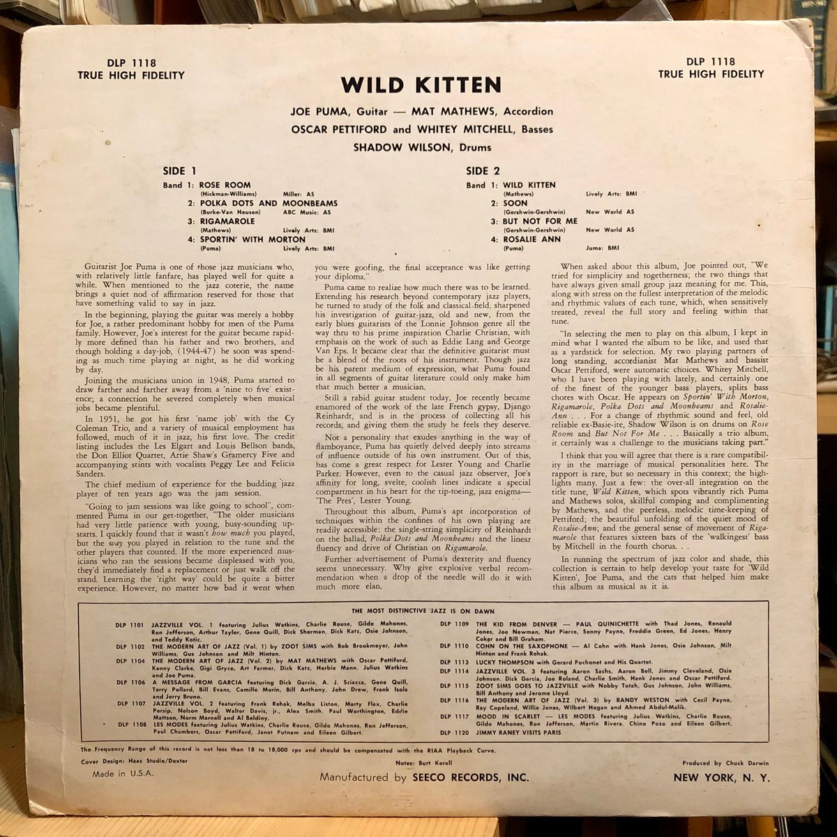 Joe Puma / WILD KITTEN | FUN FUN FUN RECORD