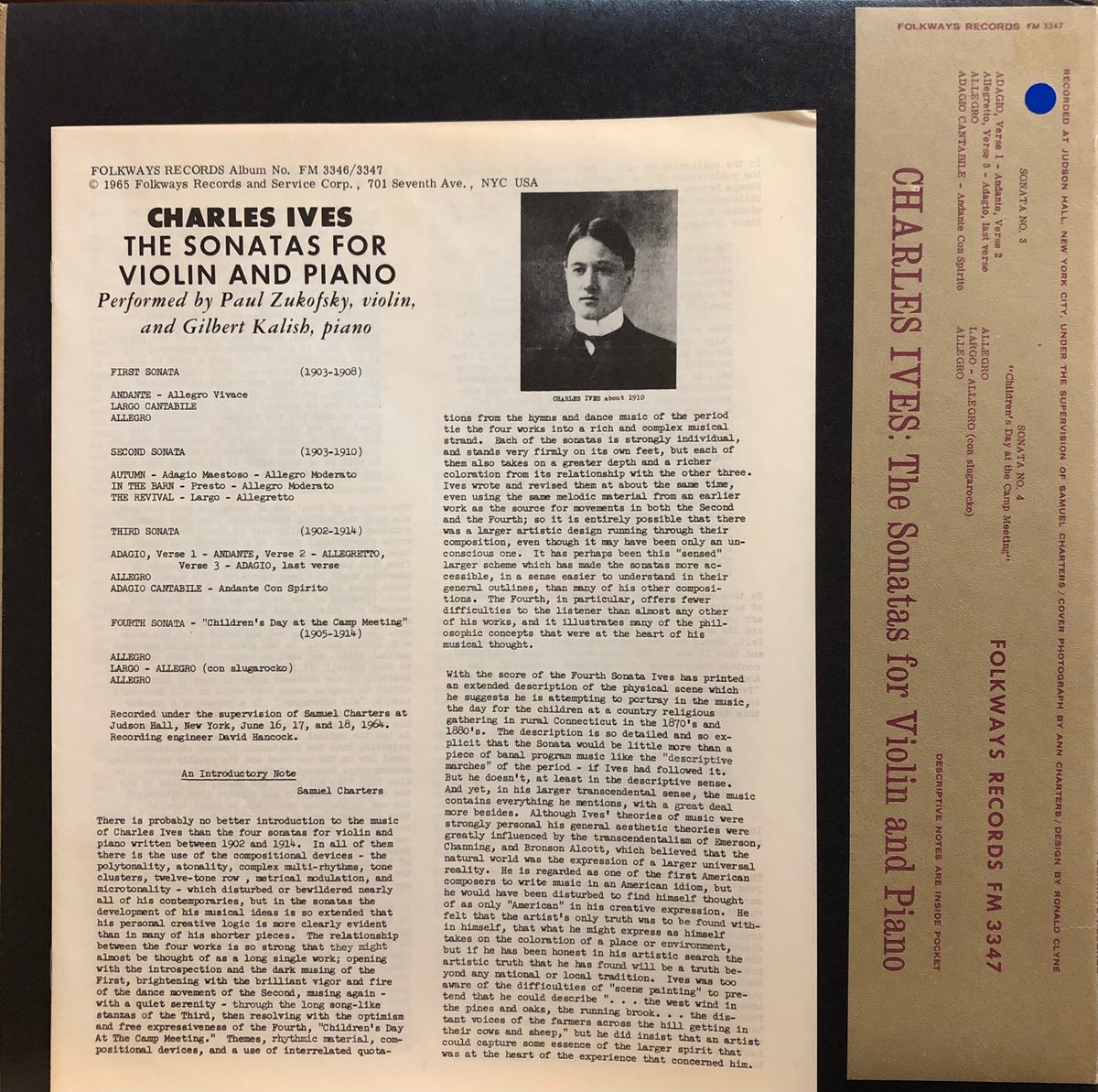 Paul Zukofsky, Gilbert Kalish / CHARLES IVES