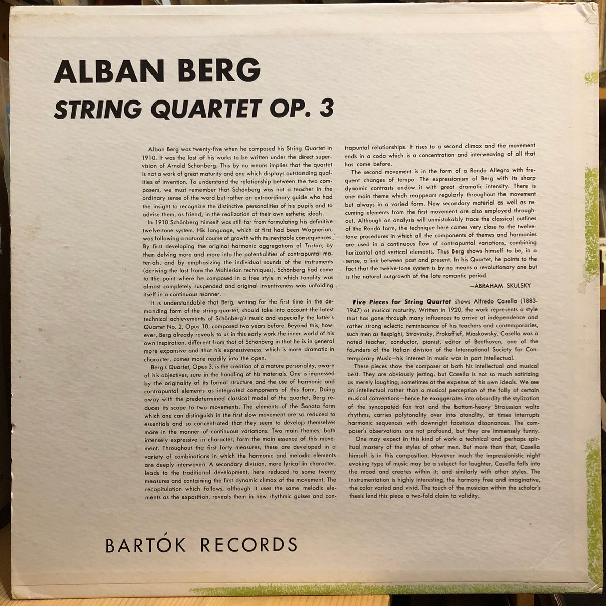 New Music Quartet / BERG - STRING QUARTET OP.3 ...