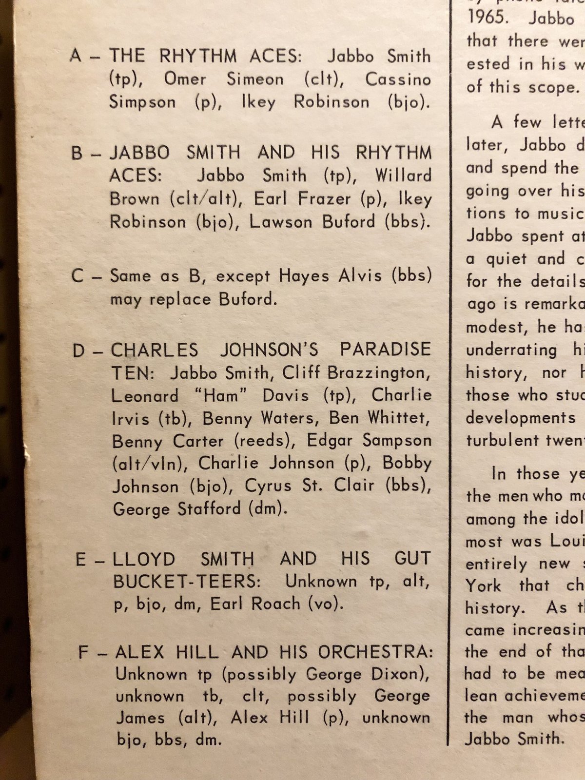 Jabbo Smith / THE TRUMPET ACE OF THE 20’S VOLUM...