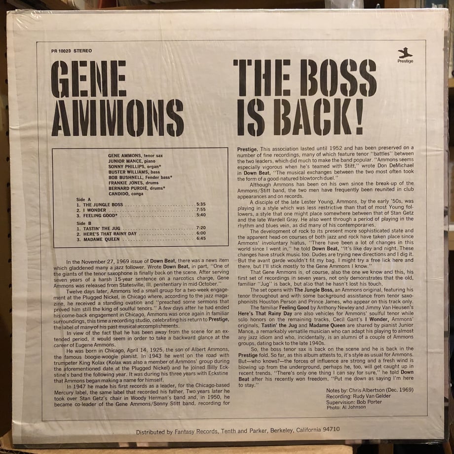 Gene Ammons / THE BOSS IS BACK | FUN FUN FUN RE...