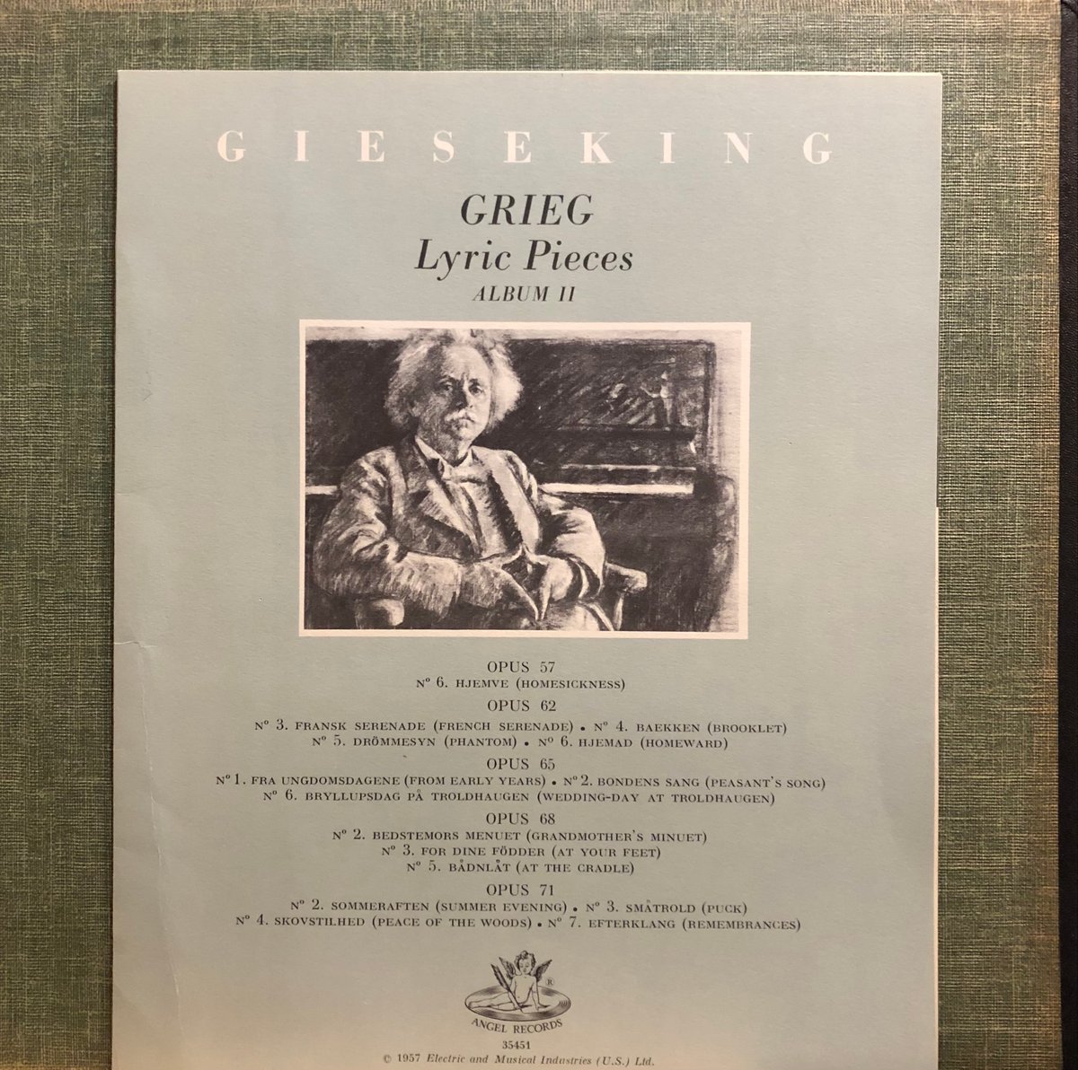 Walter Gieseking / GRIEG - LYRIC PIECES ALBUM 2...