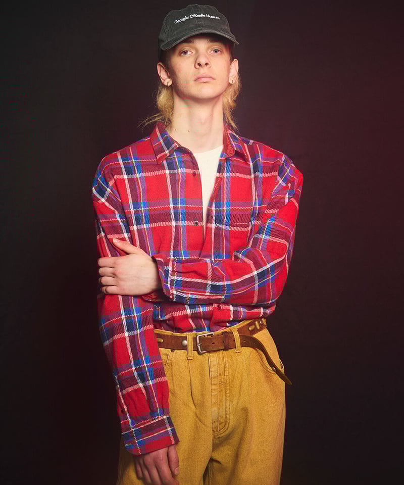 ELLIOTT【 WIDE】 REGULAR COLLAR WIDE SHIRT(RED C ELLIOTT【 WIDE】 REGULAR COLLAR WIDE SHIRT(RED C