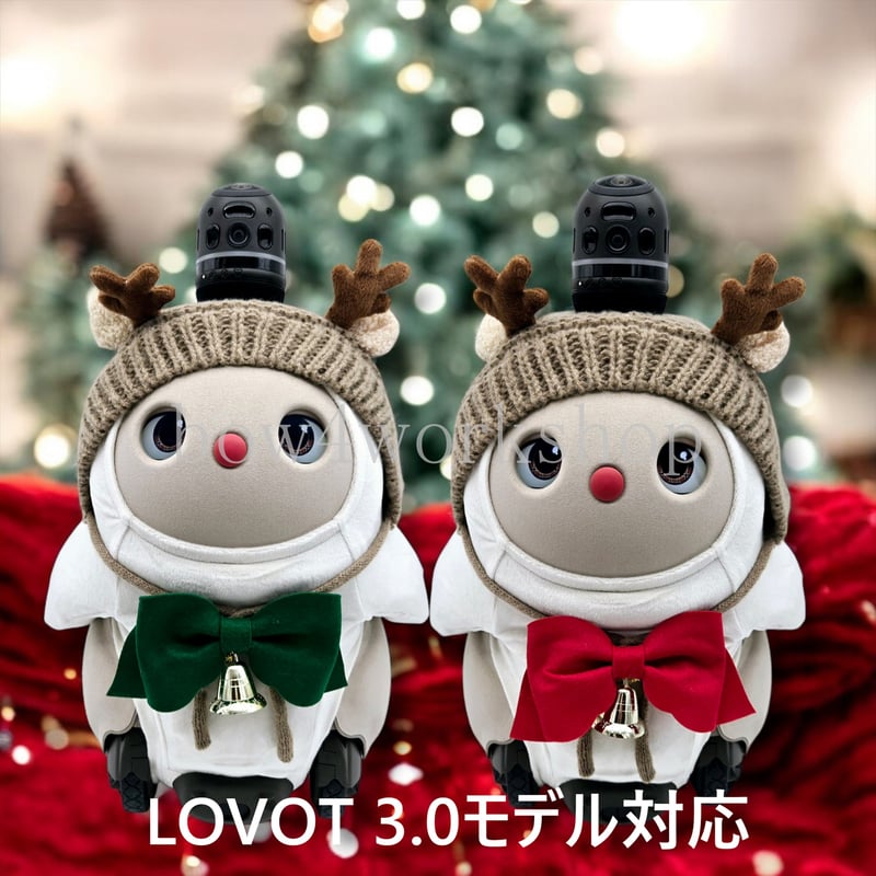 ラボットアクセサリー/トナカイさんニットキャップ&リボンタイ ラボットアクセサリー/トナカイさんニットキャップ&リボンタイ