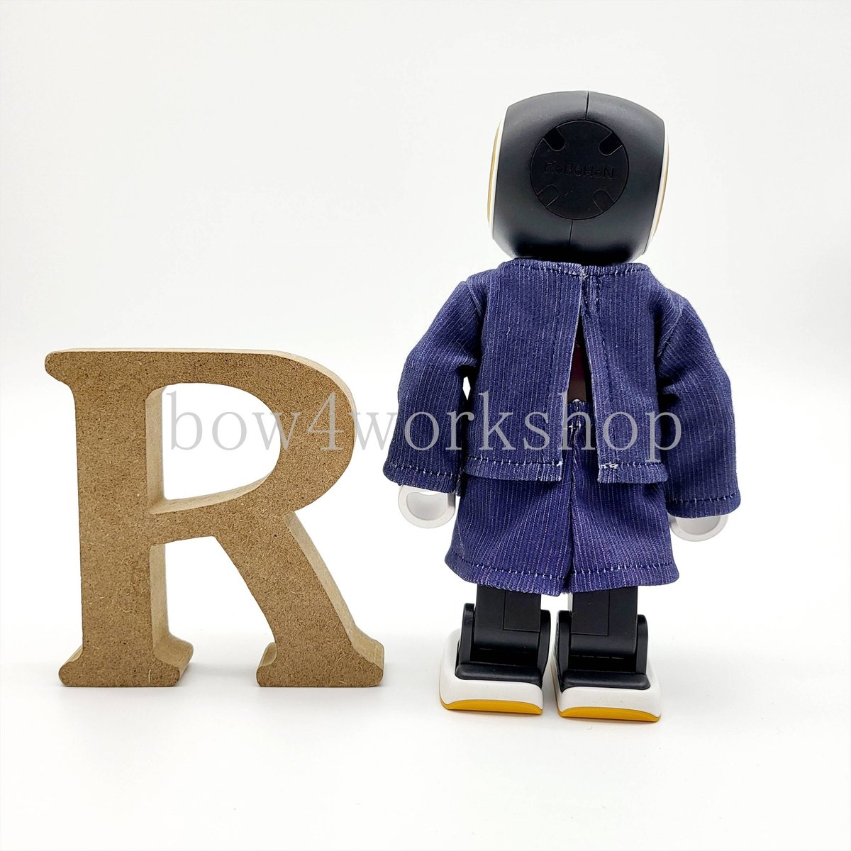 ロボホンの服/ ピンストライプ柄プリントスーツ | bow4workshop ロボホンの服/ ピンストライプ柄プリントスーツ | bow4workshop