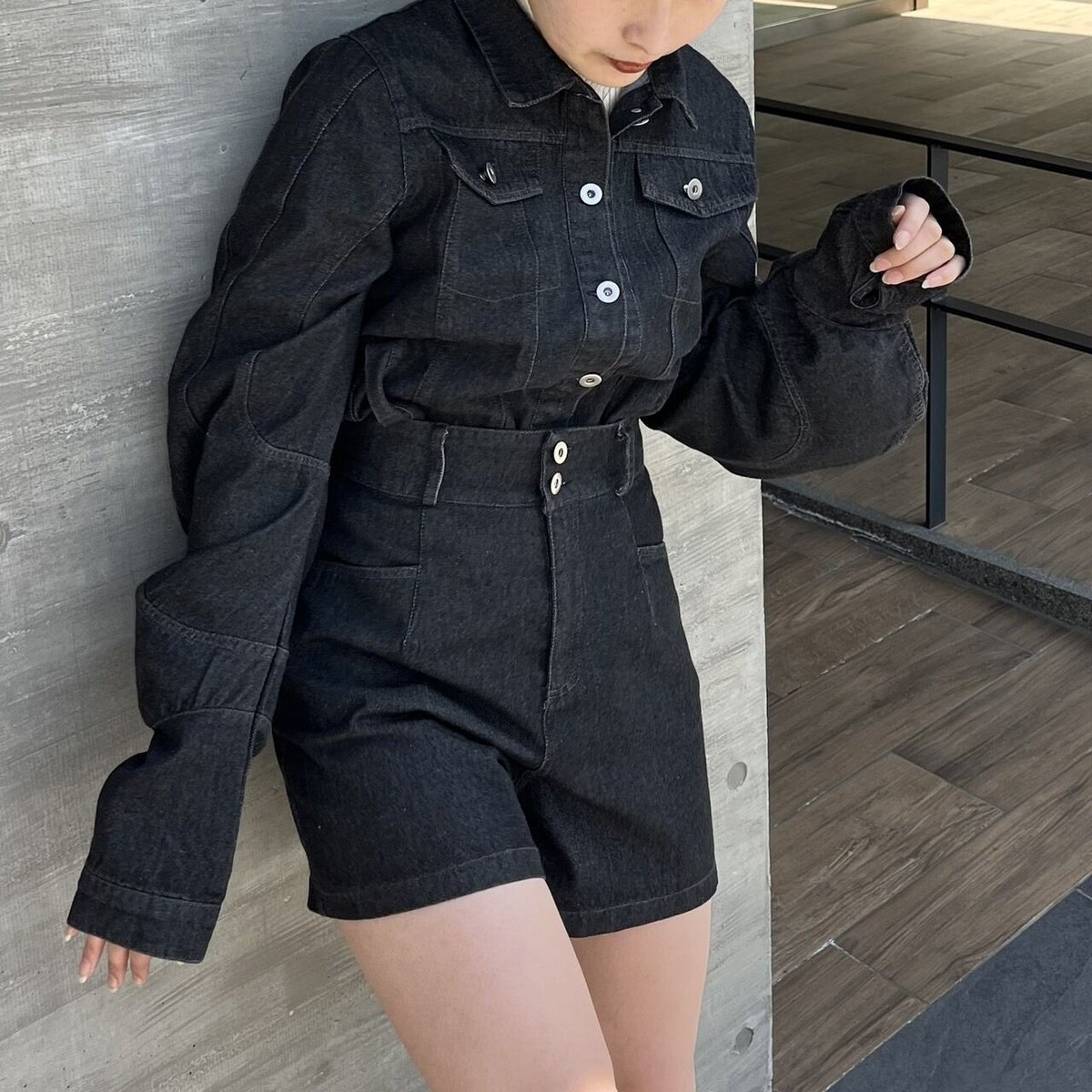 DENIM SETUP【235-A001】 black | AYRR DENIM SETUP【235-A001】 black | AYRR