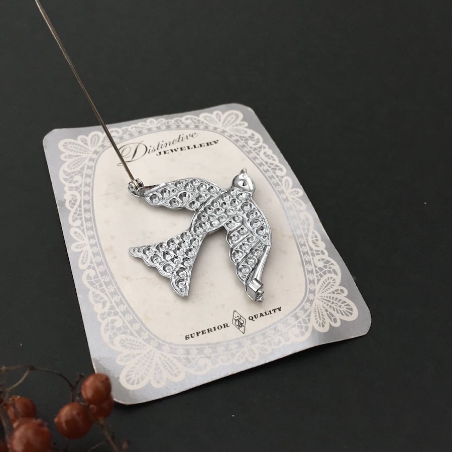bird brooch / アンティークバードブローチ 鳥ツバメ | cocon
