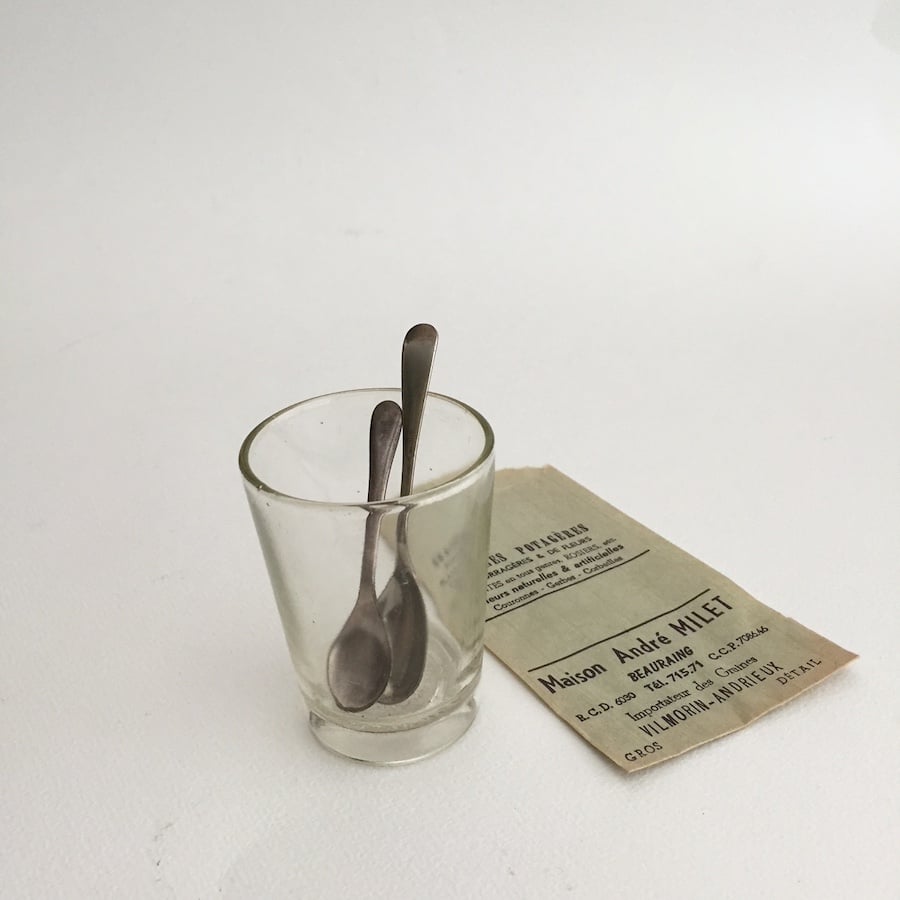 mini spoon アンティークシルバープレートマスタードスプーン | cocon