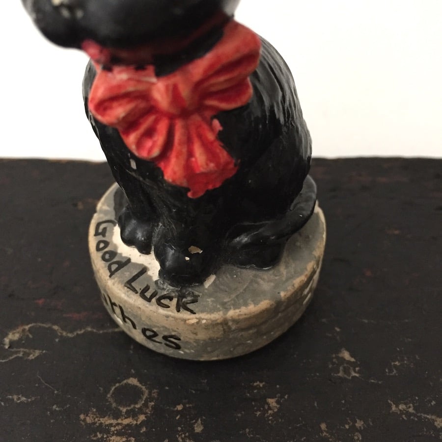 black cat figure / アンティーク黒猫おきもの | cocon