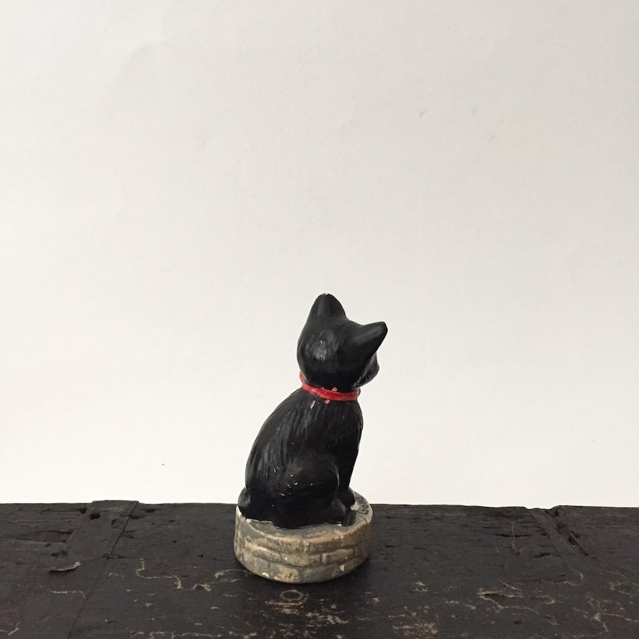 black cat figure / アンティーク黒猫おきもの | cocon
