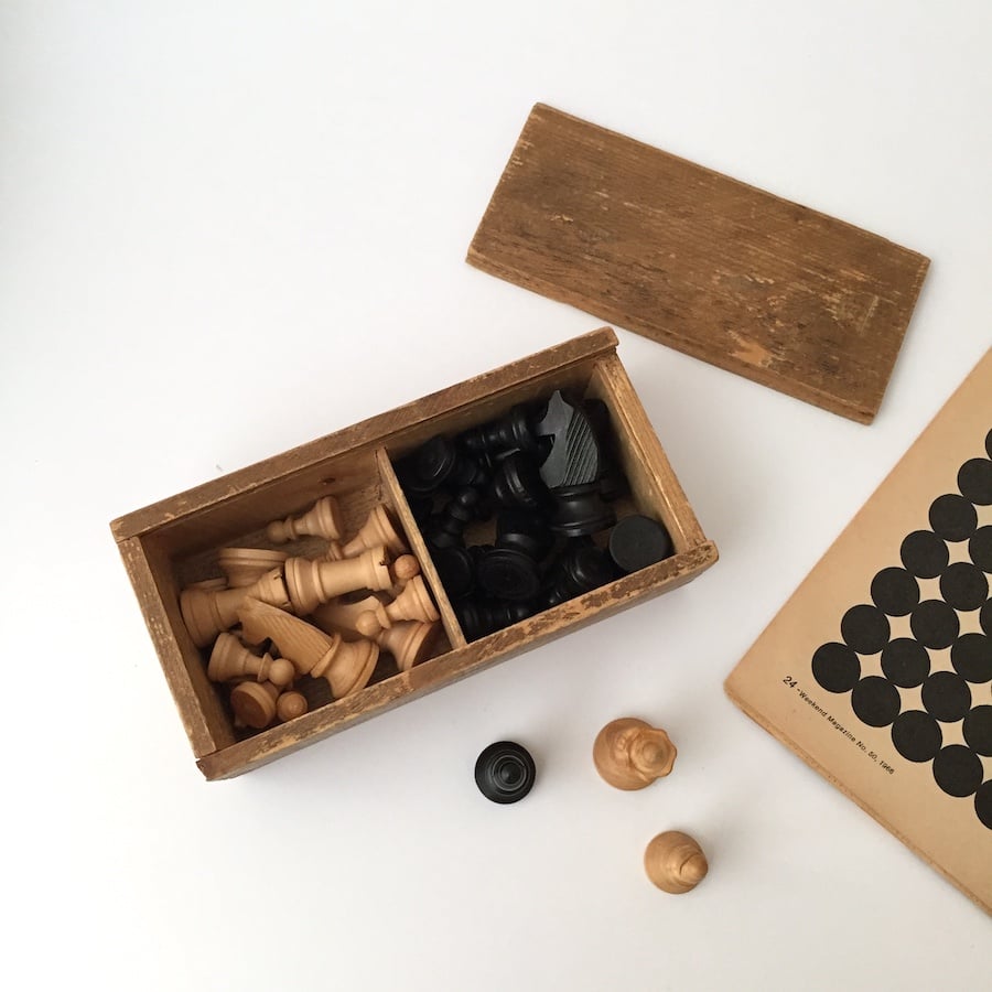 chess / アンティーク木箱入り木製チェス | cocon