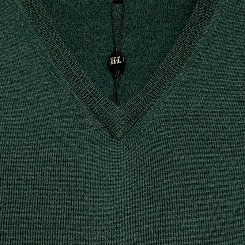 キャッシュウール ウォッシャブル Vネックセーター グリーン キャッシュウール ウォッシャブル Vネックセーター グリーン