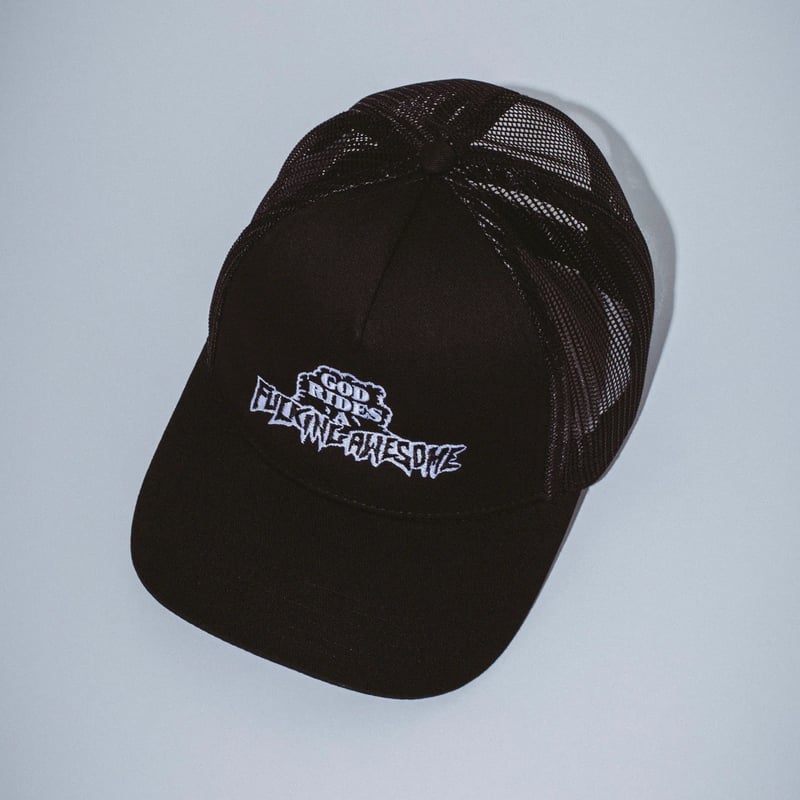 FUCKING AWESOME / GOD RIDES FA TRUCKER HAT / BL FUCKING AWESOME / GOD RIDES FA TRUCKER HAT / BL