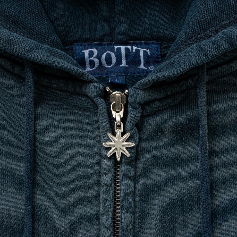 BoTT / WASHED LUCKY LOGO ZIP HOODIE / WASHED CO...