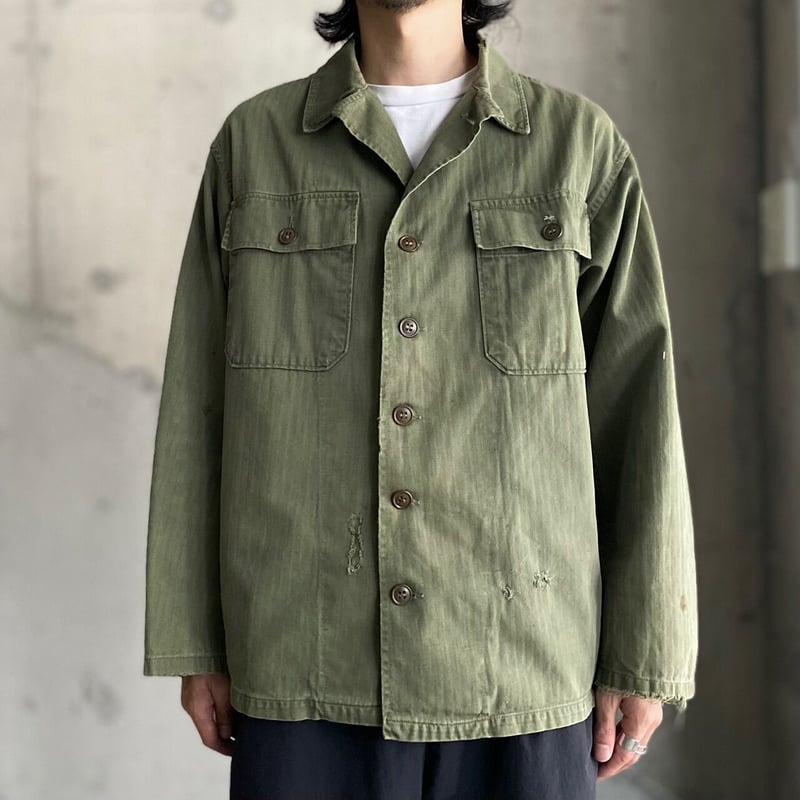 1940's-1950's U.S.ARMY M-47 HBT utility shirt | 1940's-1950's U.S.ARMY M-47 HBT utility shirt |