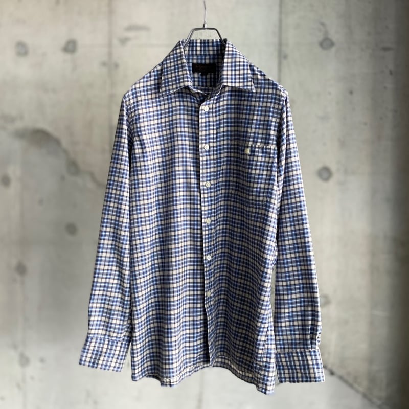 1970's “Yves Saint Laurent” L/S plaid shirt | R 1970's “Yves Saint Laurent” L/S plaid shirt | R