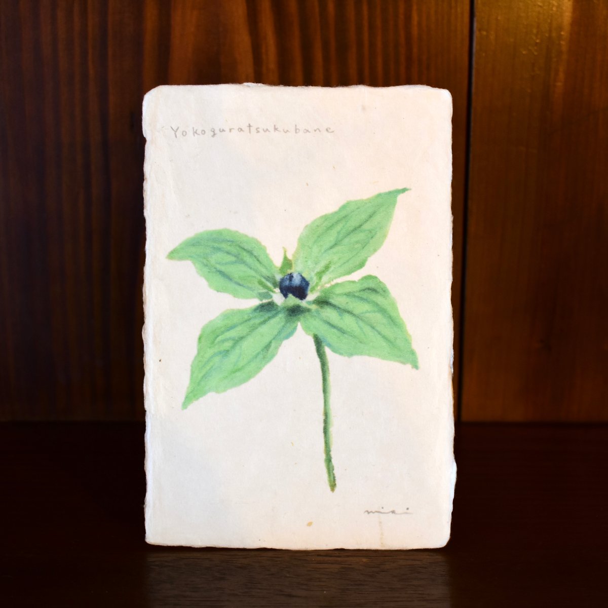 【ヨコグラツクバネ】パステルアートの和紙はがき | WASHI ORIORI