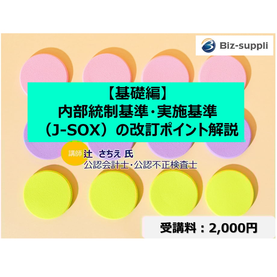 【基礎編】内部統制基準・実施基準（J-SOX）の改訂ポイント解説 | Bizsuppli On...