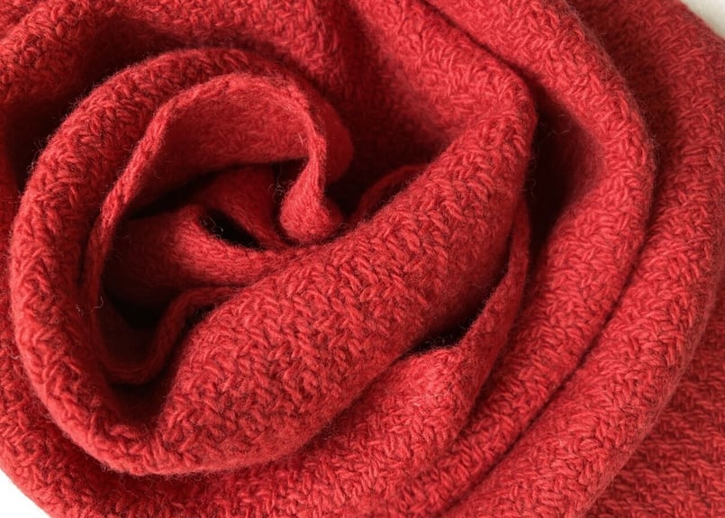ウールミニマフラー / レッド / 花柄 | orie textile ウールミニマフラー / レッド / 花柄 | orie textile