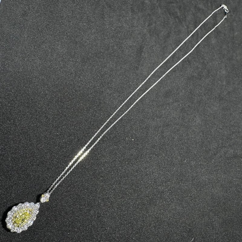 Pt0.453ctイエローダイヤモンドネックレス | 日本最大級の品揃え Pt0.453ctイエローダイヤモンドネックレス | 日本最大級の品揃え