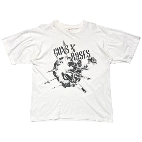 GUNS N' ROSES SKULL MONOCHROME BOOTLEG WHITE LA...