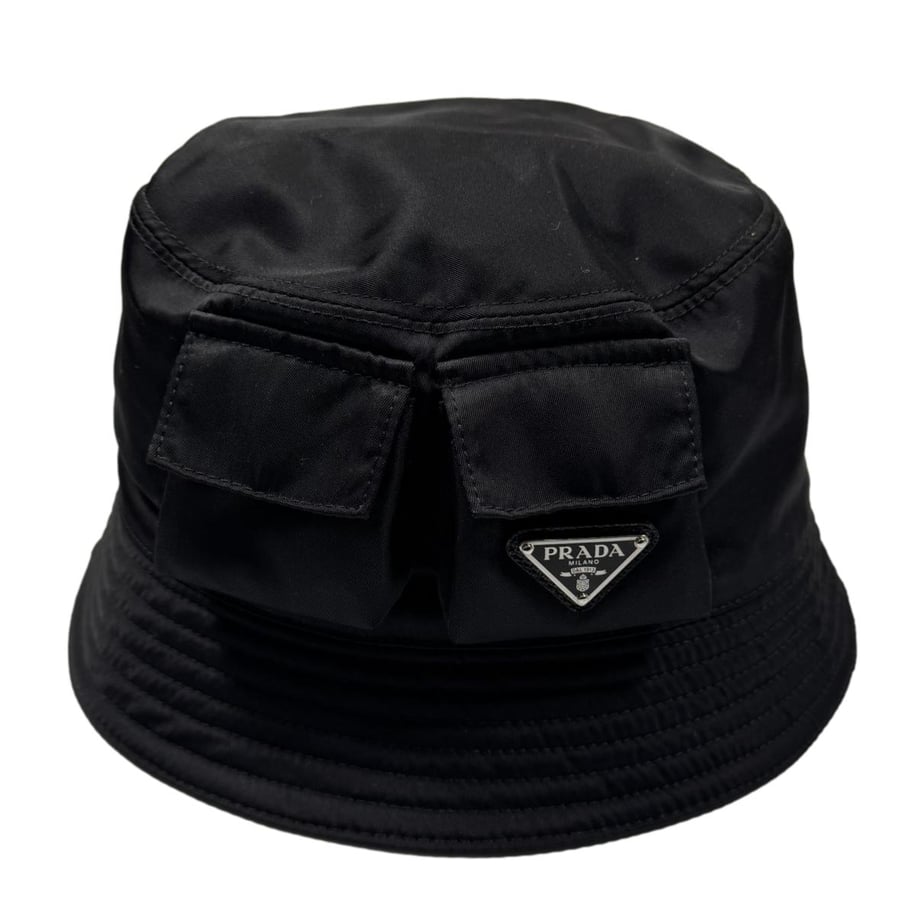 PRADA RE- NYLON BUCKET HAT BLACK XXL | greatLAn...