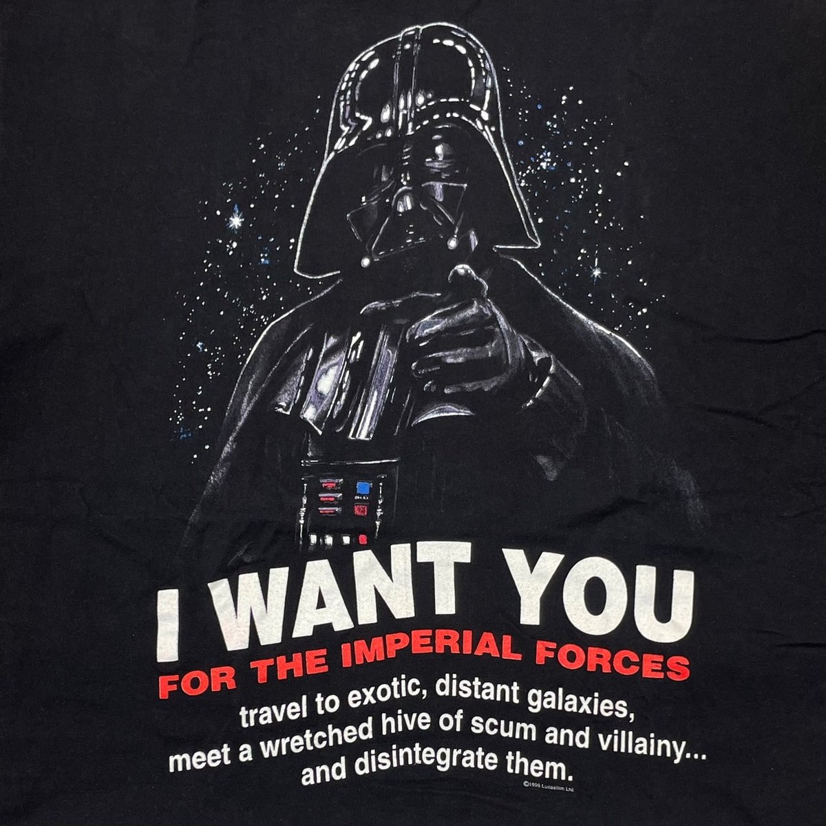 STAR WARS DARTH VADER I WANT YOU TULTEX XL 0713...