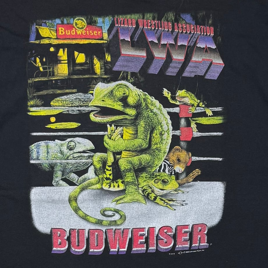 Budweiser CHAMELEON&FROG 1998 LIZARD WRESTLING ...